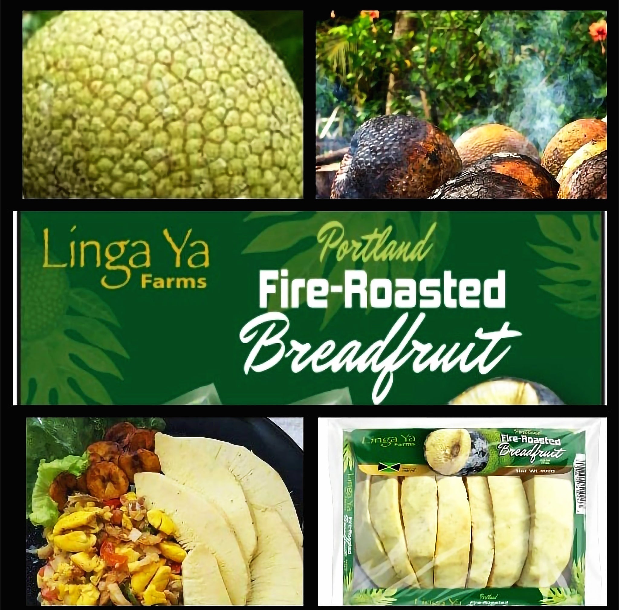 Fire roast breadfruit