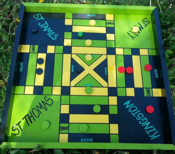 Jamaican Ludo Board + Checkers lrg